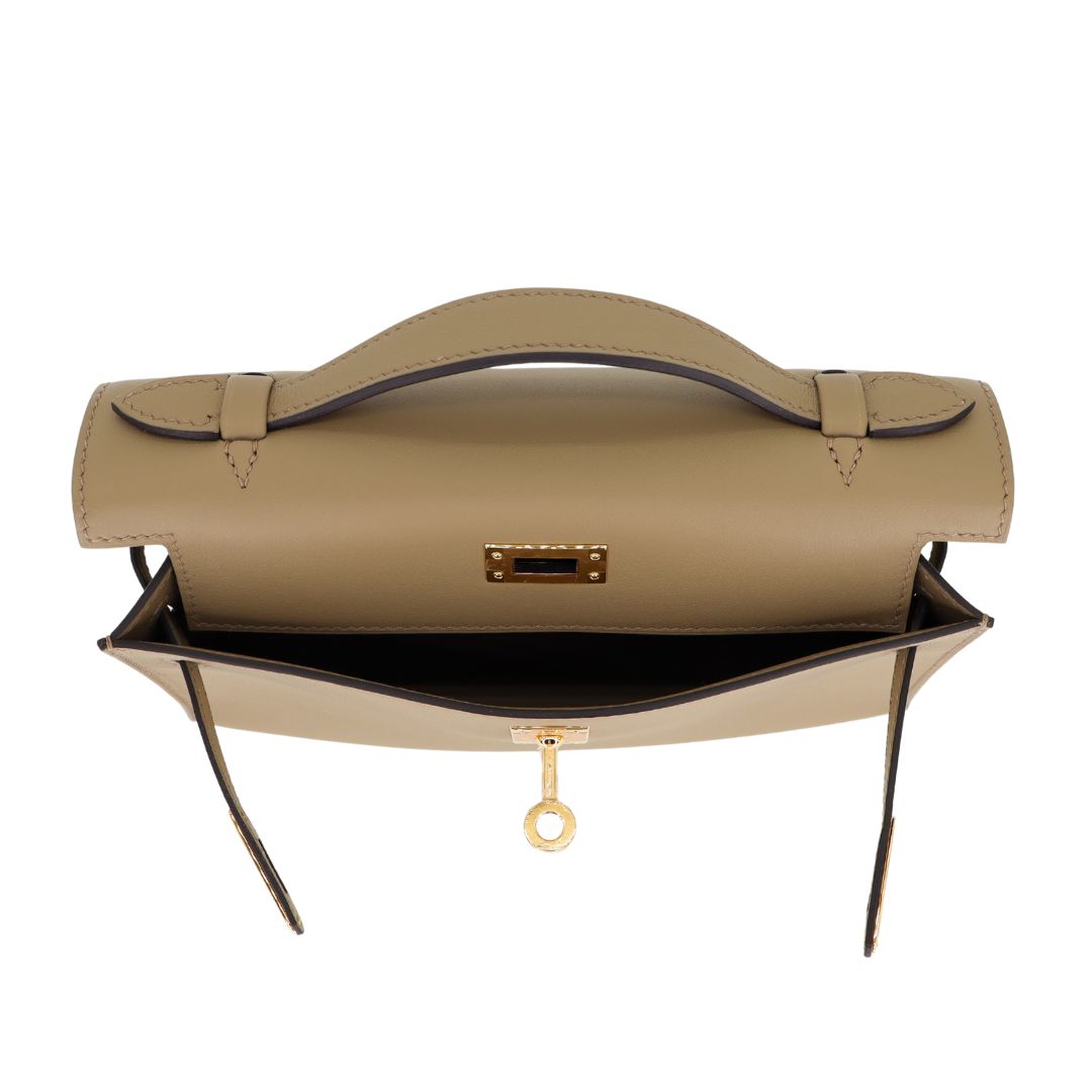 Hermès Kelly Pochette Beige Marfa Swift Leather Gold Hardware – Privé ...